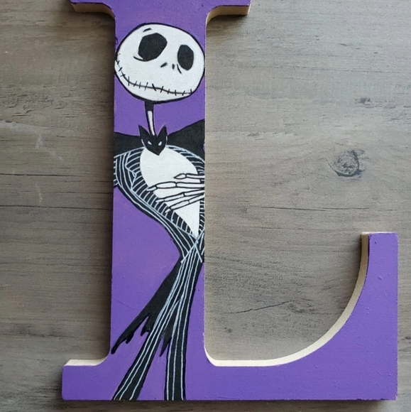 Disney | Accents | Hand Painted Jack Skellington Letter Nightmare ...